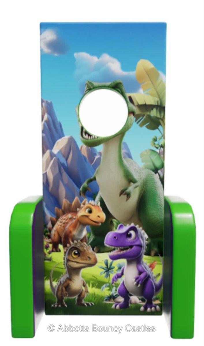 Dinosaur Photo Prop Board Peek-a-boo - Bouncy Castle, Disco Dome, Soft ...
