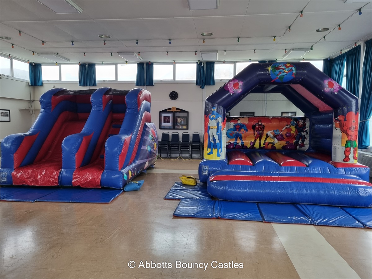Superhero Ultimate Party Package - Bouncy Castle, Disco Dome, Soft Play ...